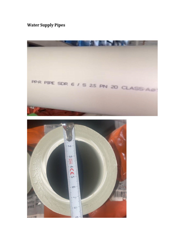 Water Supply Pipes | PDF