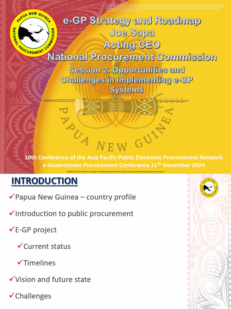 202412-png-e-gp-strategy-and-roadmap | PDF | Procurement | Papua New Guinea
