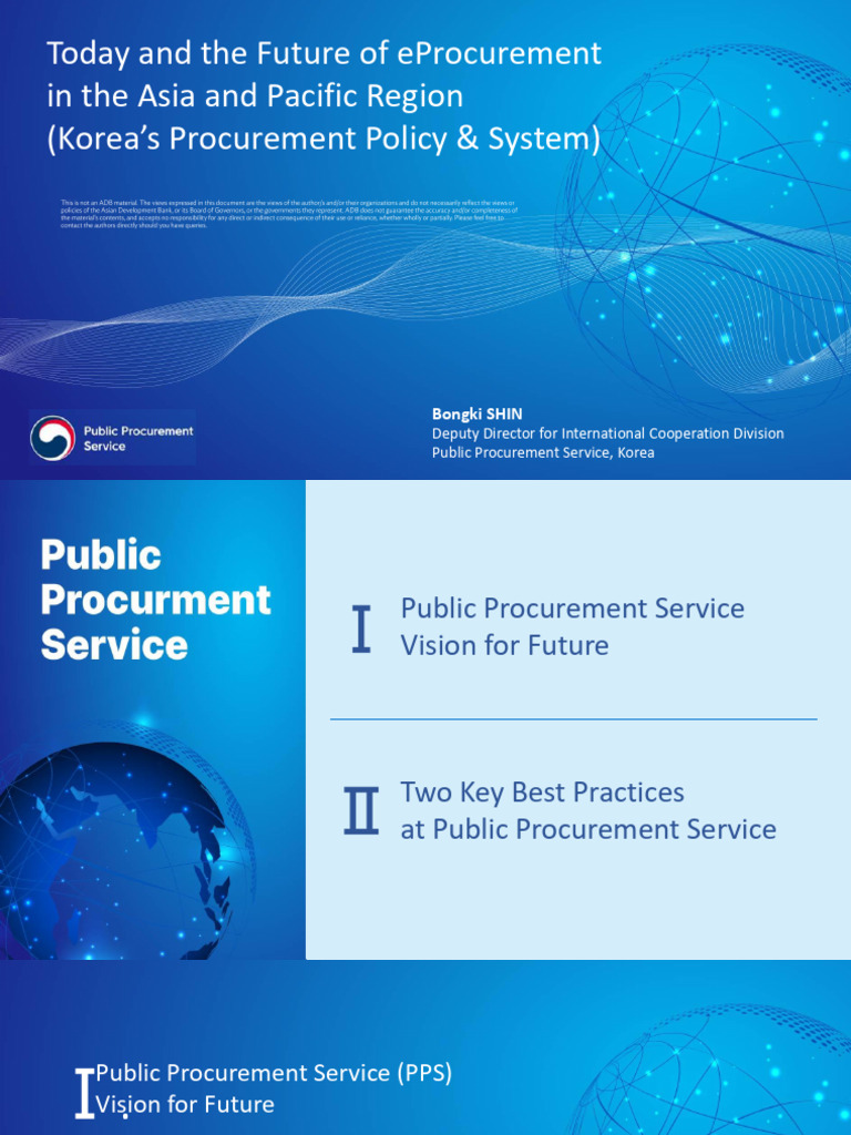 202412-korea-s-procurement-policy-and-system | PDF | Procurement | Cloud Computing