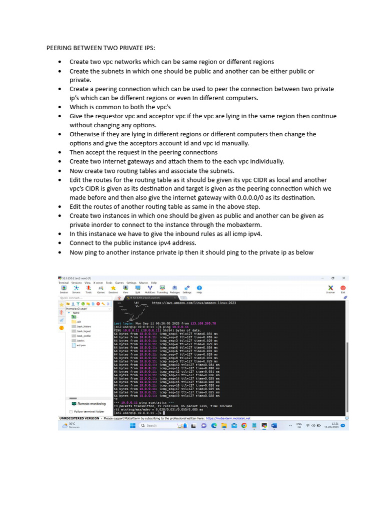 21P31A04P8 VPC Peering Documentation | PDF | Ip Address | Internet ...