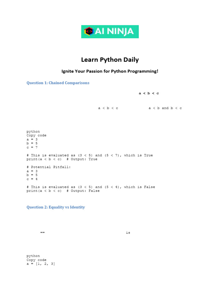 Learn Python Daily 25052024.pdf Version 1 | PDF | String (Computer Science) | Computing