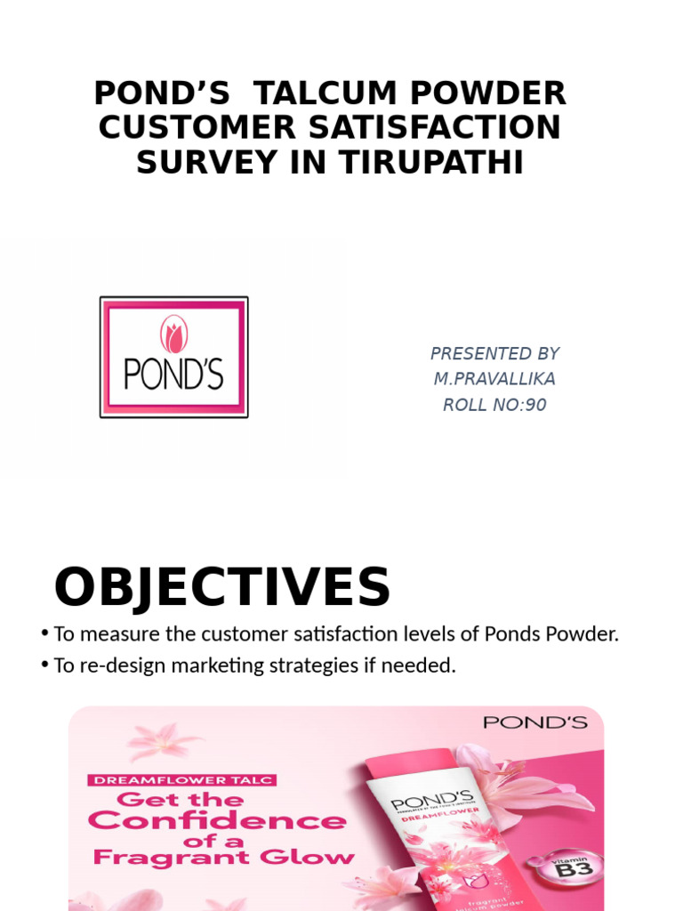 Ponds Talcum Powder Ppt[1] | PDF | Survey Methodology | Sampling (Statistics)