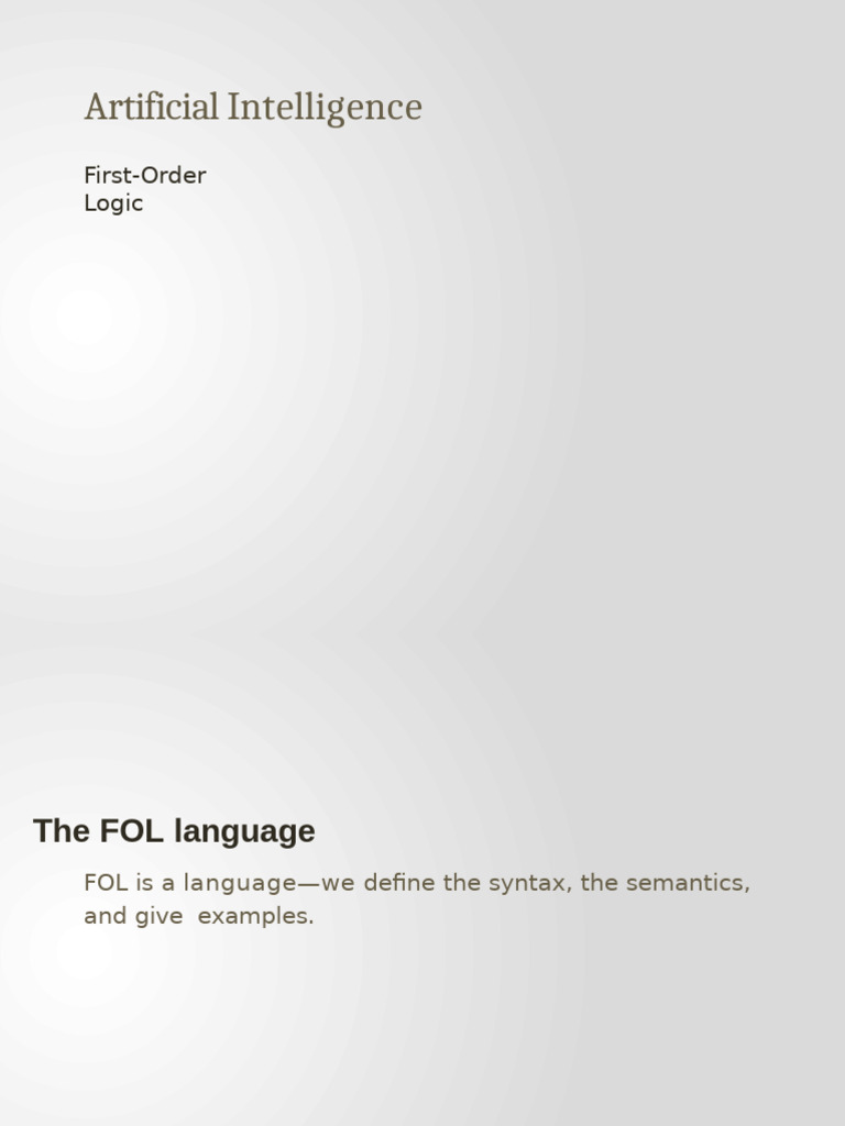 Understanding First-Order Logic Concepts | PDF | Interpretation (Logic) | First Order Logic