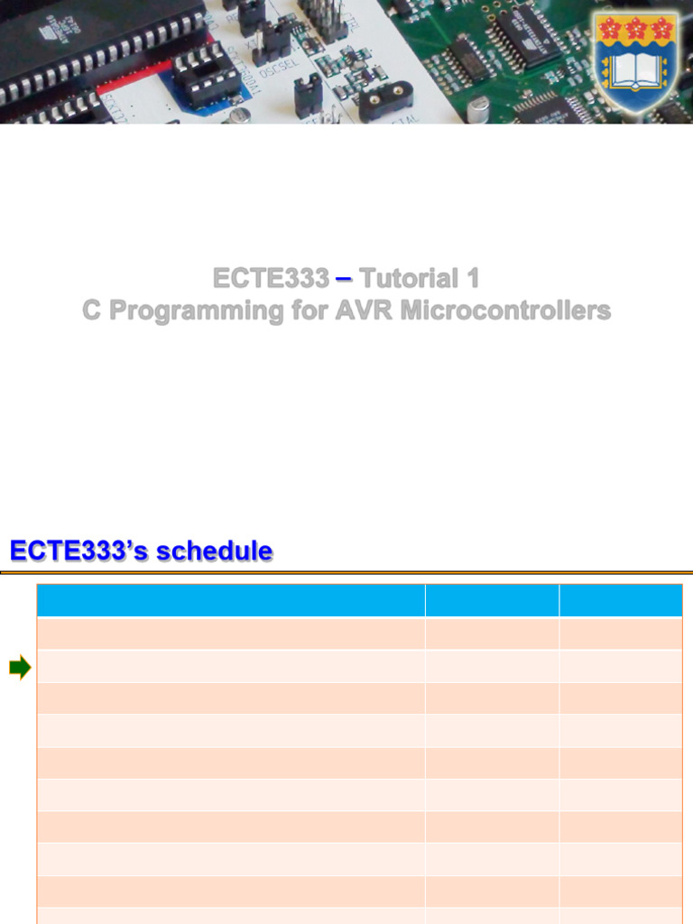 ECTE333 Tutorial 01 Solution | PDF | Input/Output | Microcontroller