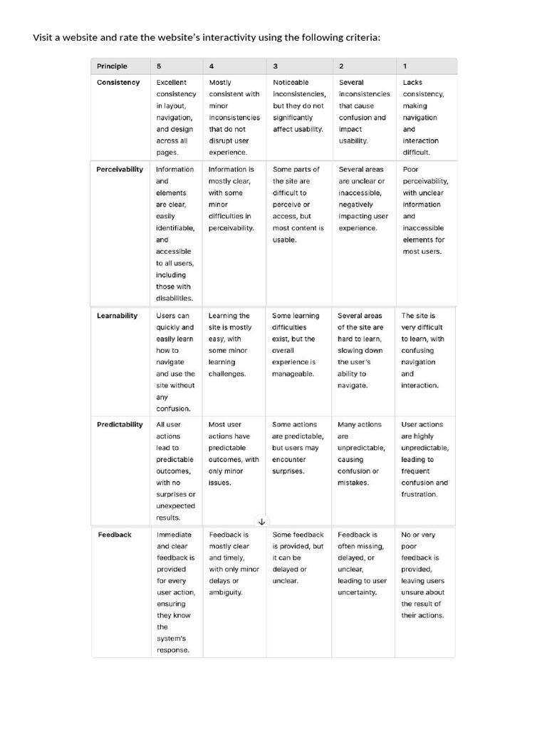 Website Critique Activity | PDF