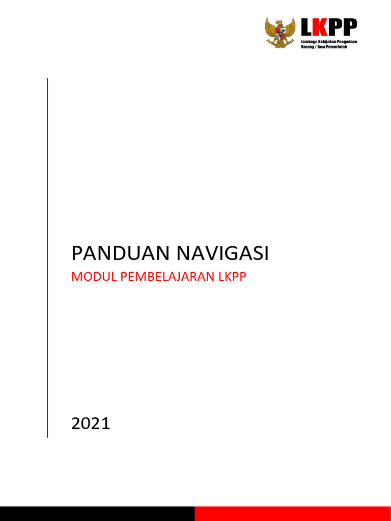 Panduan Navigasi Modul Pembelajaran LKPP | PDF