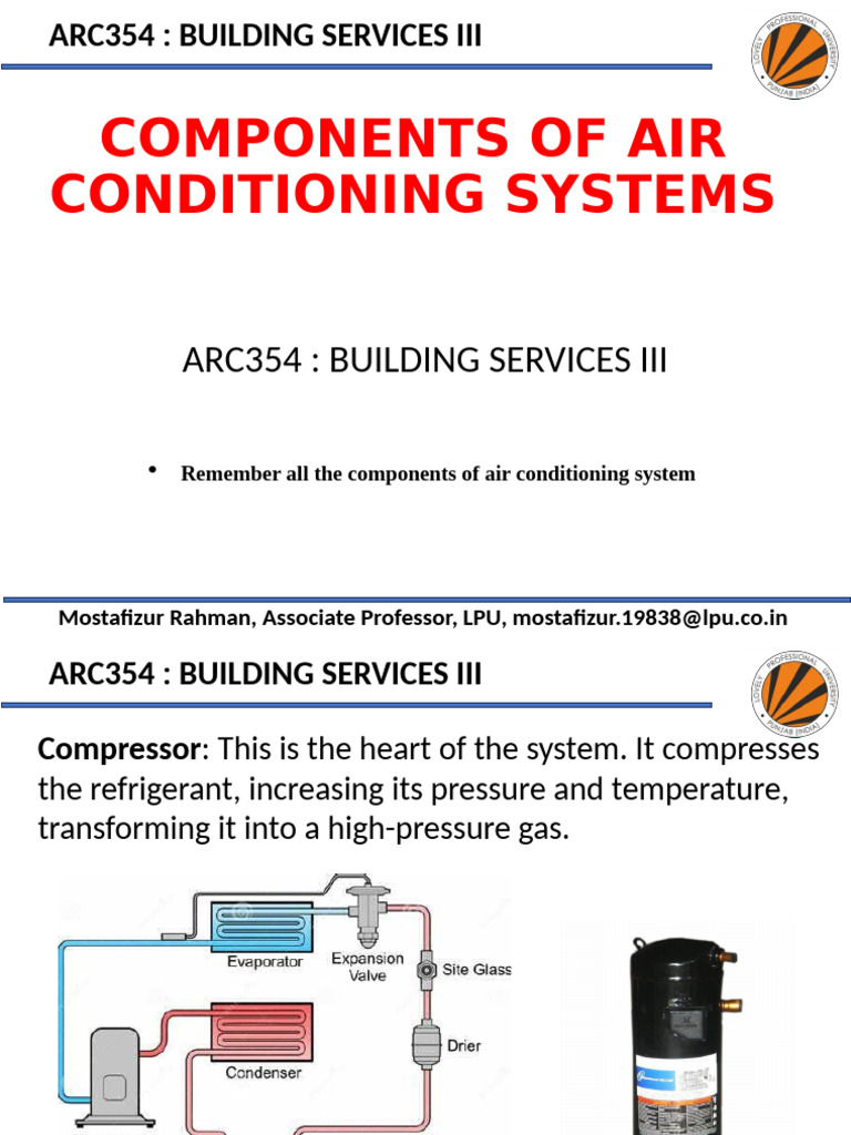 Air Conditioning System Components | PDF | Air Conditioning ...