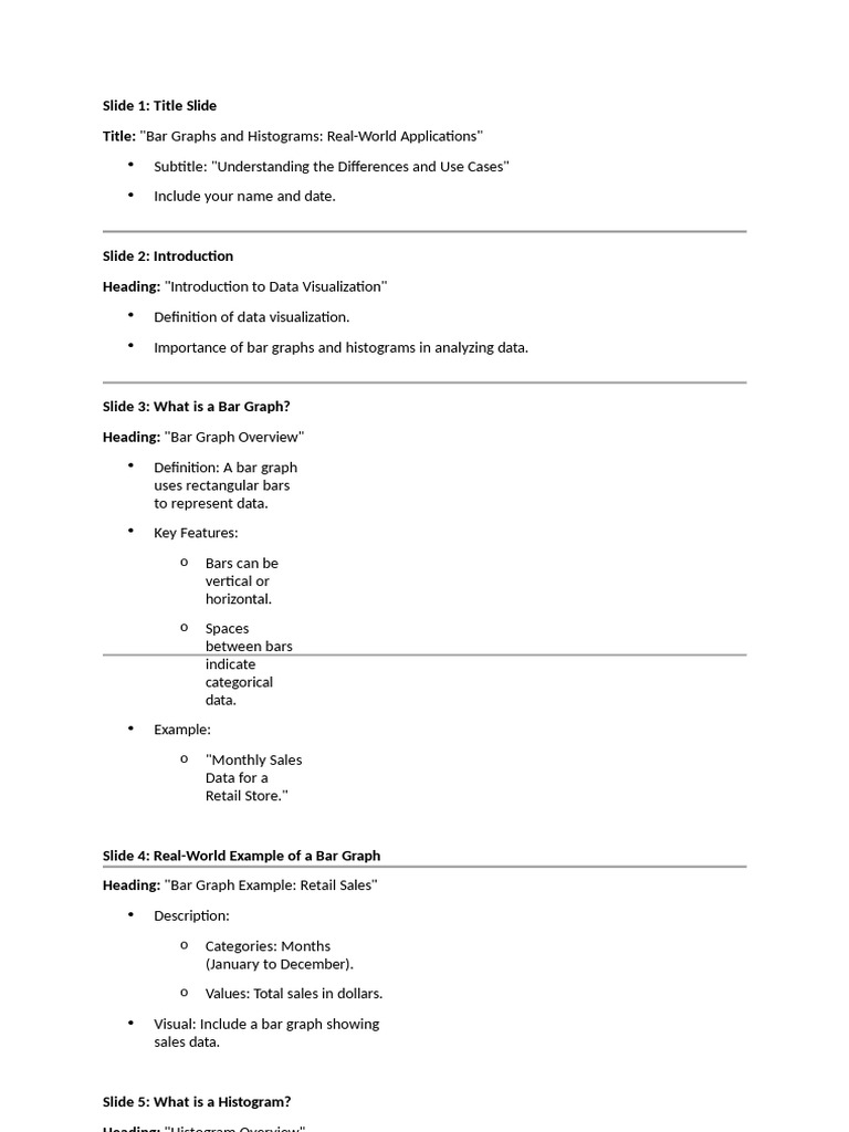 Bar Graphs vs. Histograms Explained | PDF