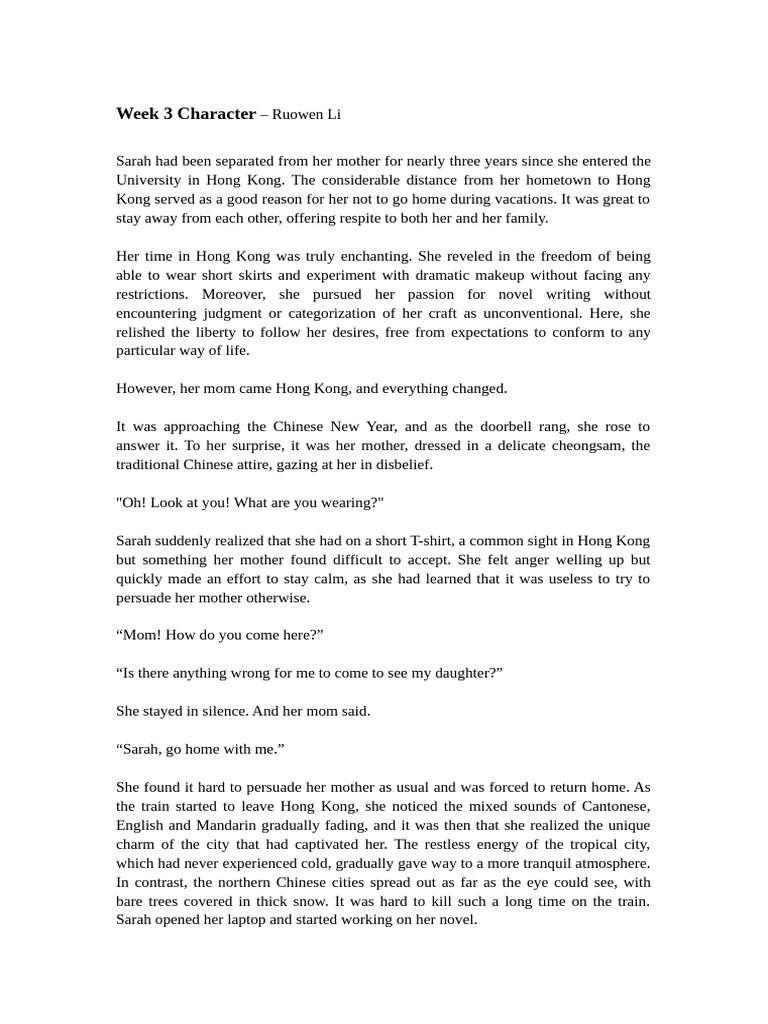Sarah's Struggle with Maternal Expectations | PDF