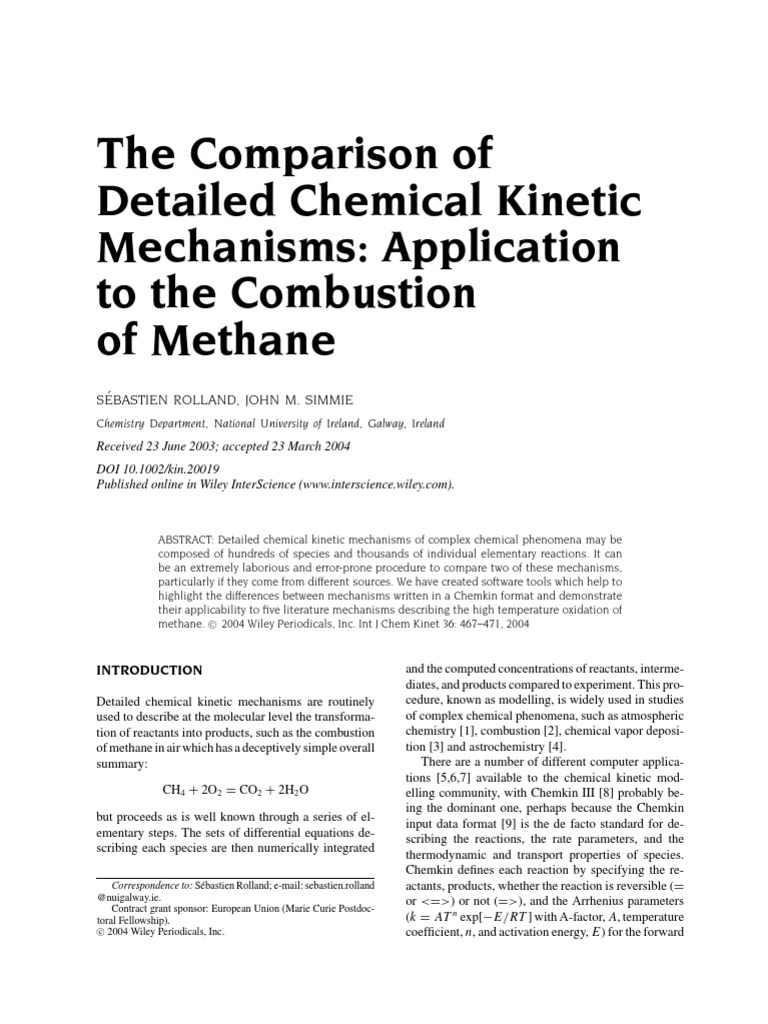 Chemkin Ion of Kinetics | PDF | Chemical Reactions | Chemical Kinetics