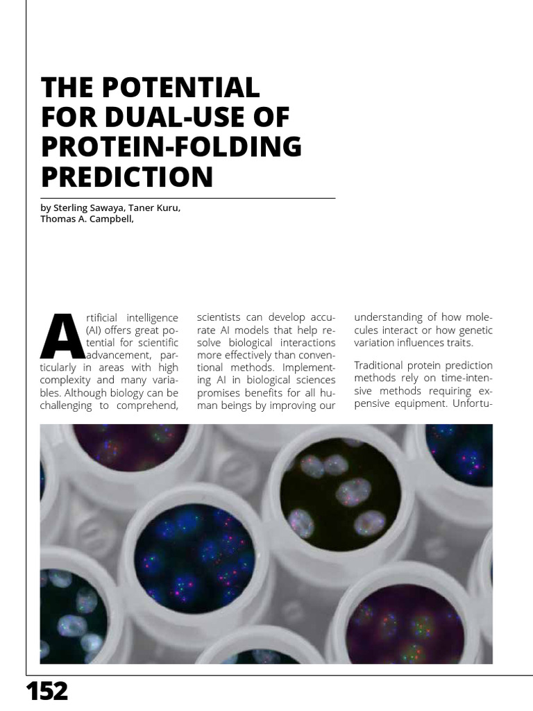 AI Protein Prediction: Dual-Use Risks | PDF | Protein Folding ...