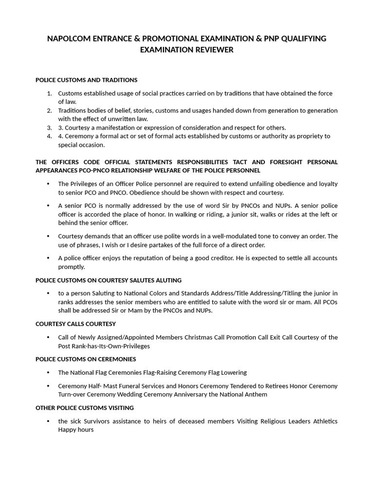 NAPOLCOM OVERALL COVERAGE | PDF | Police | Crimes