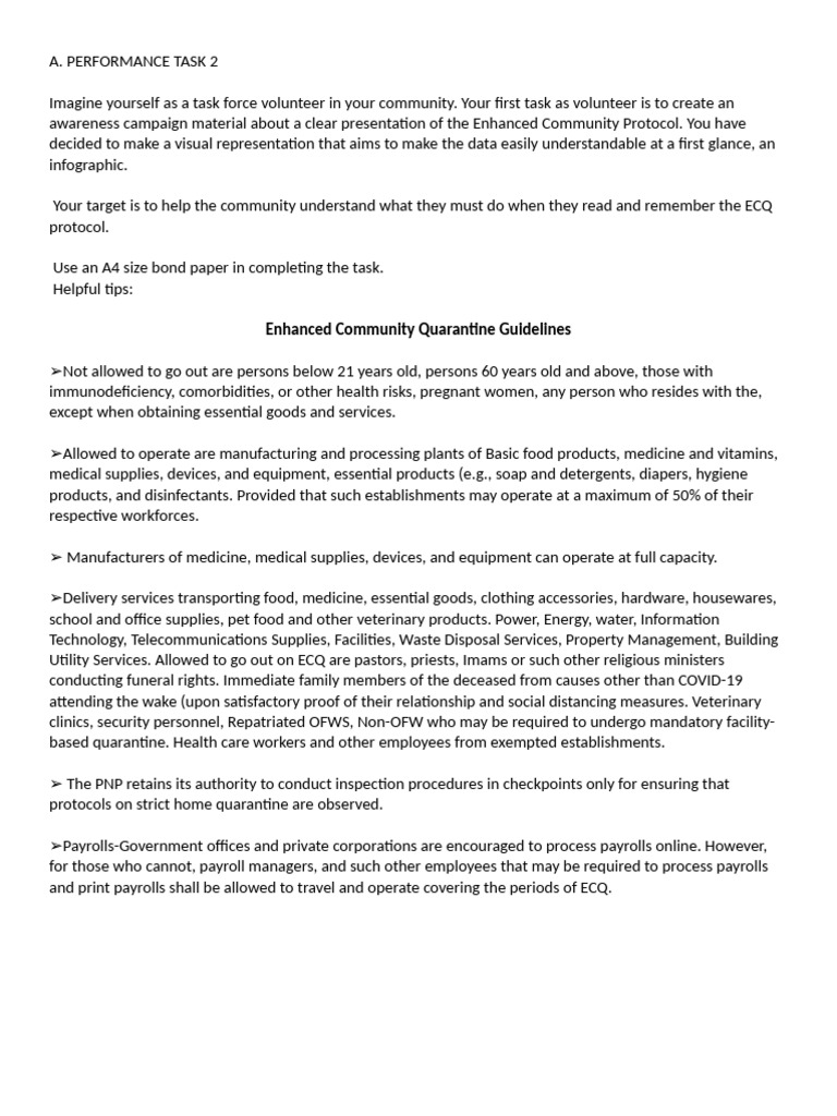 Performance Task Module 2 | PDF | Health Care
