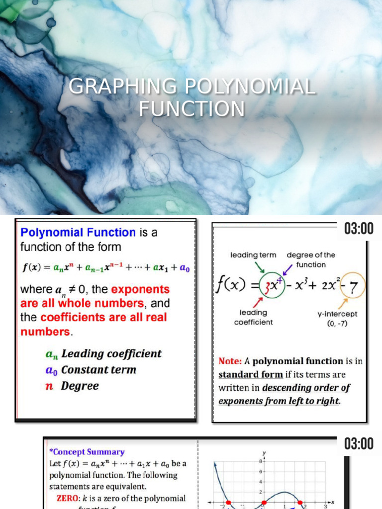 Graphing Polynomial Function | PDF