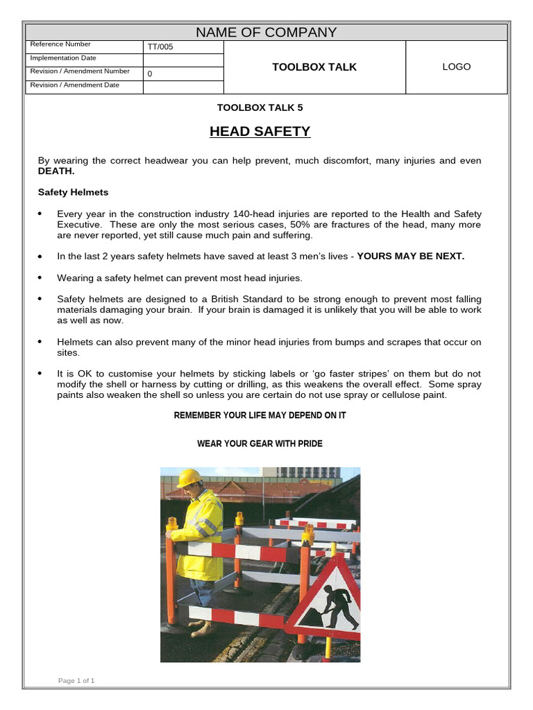 Toolbox Talk 5 | PDF