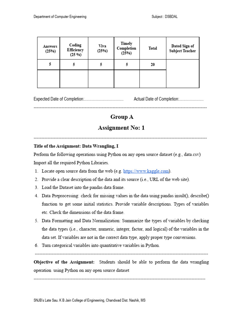 Data Wrangling Assignment Guide | PDF | Data | Variable (Computer Science)