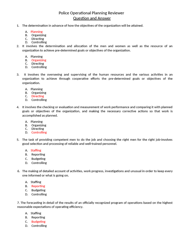 NAPOLCOM QUESTIONS AND ANSWERS OVERALL COVERAGE | PDF | Goal | Climate ...