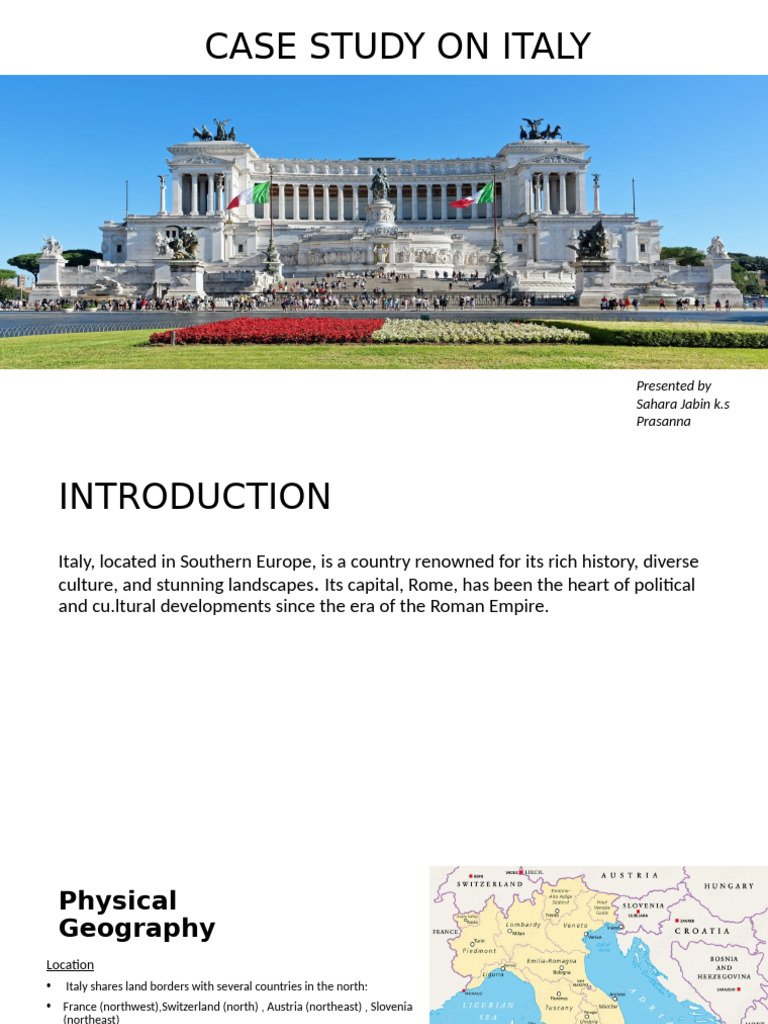 Case Study on Italy | PDF | Italy | Alps