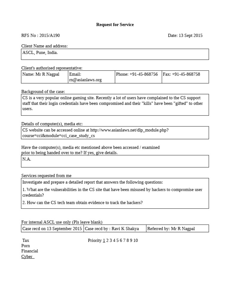 counter-strike_sample_investigation_report | PDF | Password | Websites