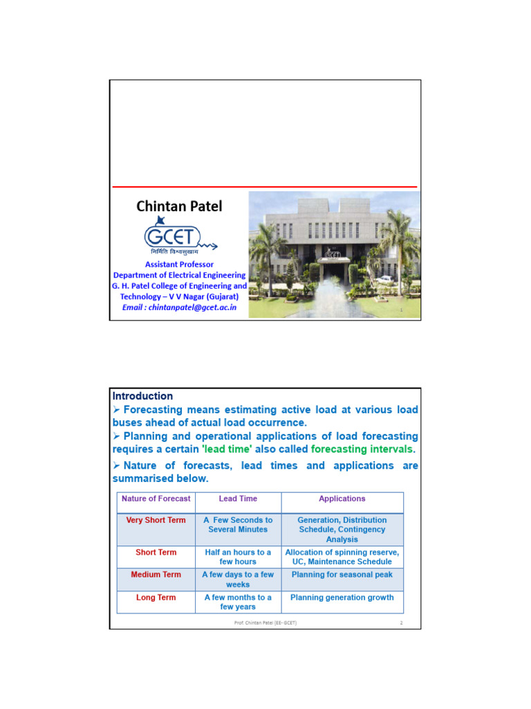 Ch-4 Load Forecasting Techniques | PDF | Forecasting | Regression Analysis