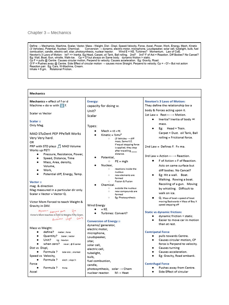 Mechanics: Forces, Energy, and Motion | PDF | Force | Friction
