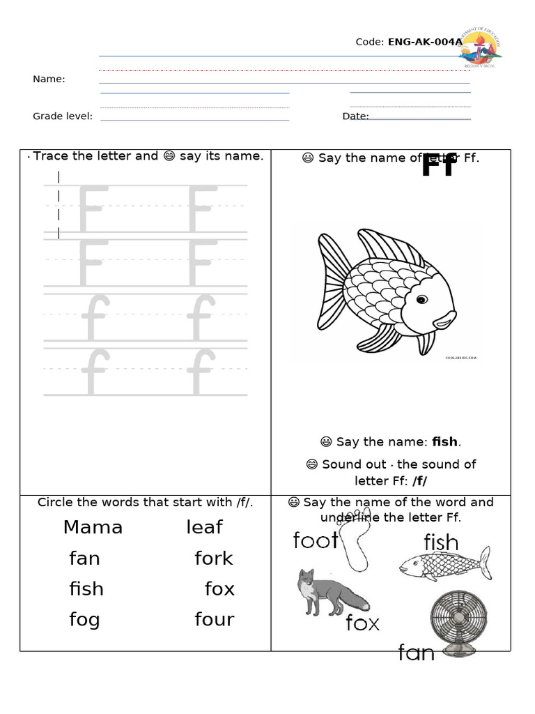 Letter F Activities for Kids | PDF