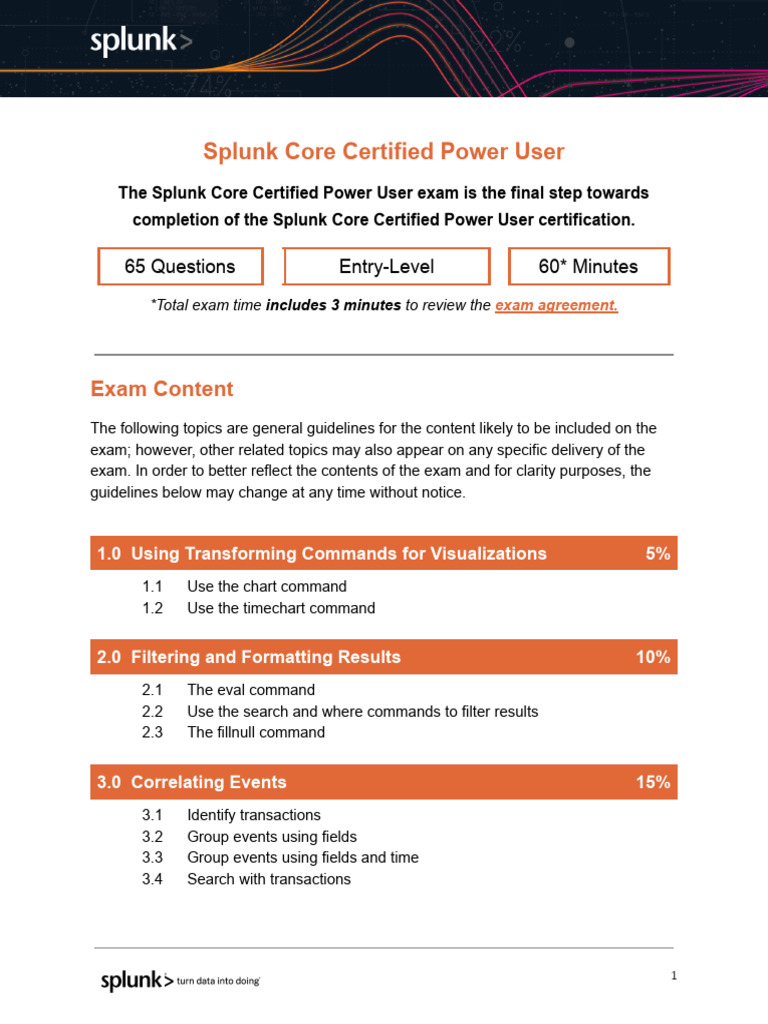 Splunk Test Blueprint Power User | PDF | Computing | Computer Programming