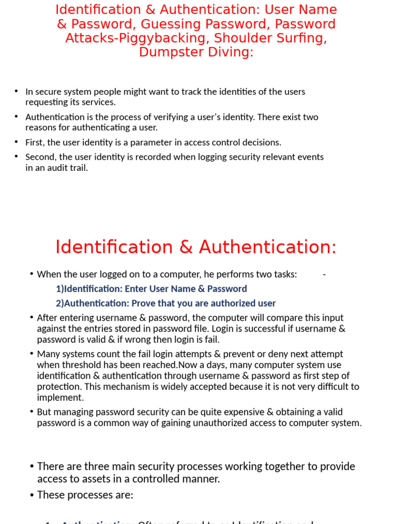 NIS 2.1 Identification & Authentication | PDF | Password | Authentication