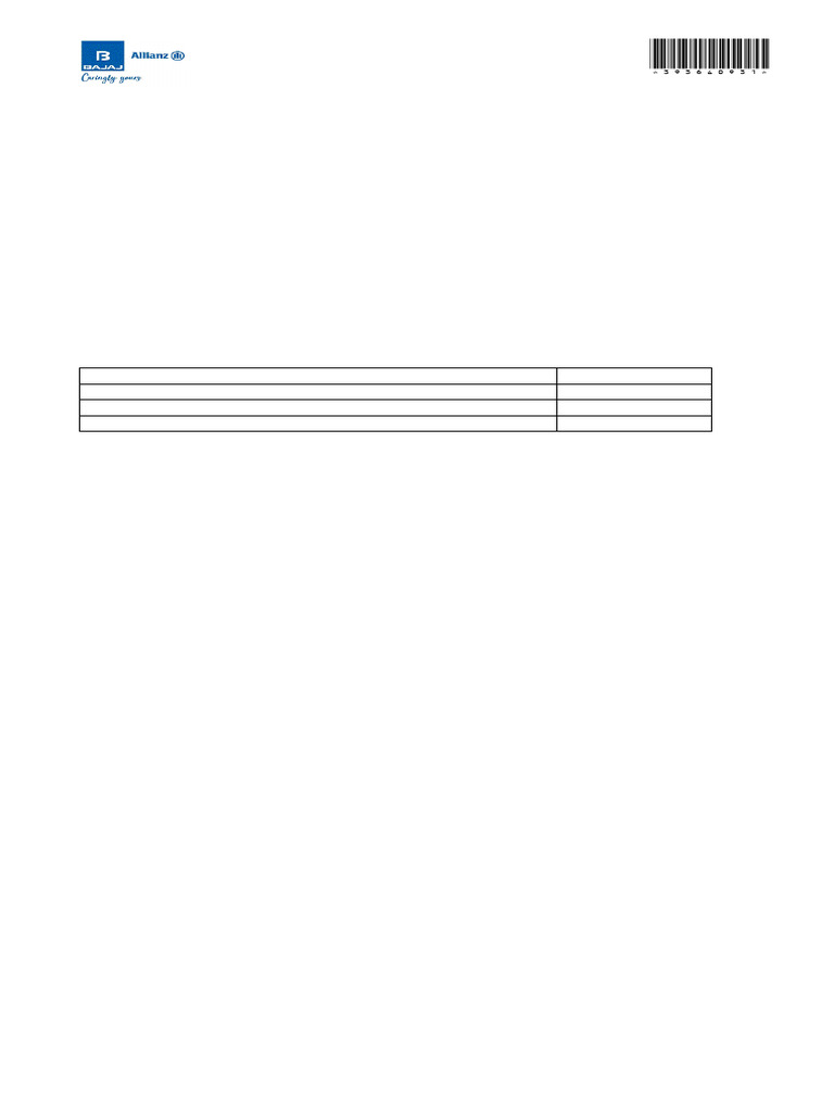 Bajaj Allianz Group Personal Accident Policy | PDF | Insurance | Cheque