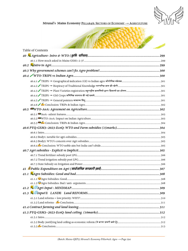 Mains Hdt 4a Agro Qep5 | PDF | Agriculture | Subsidy