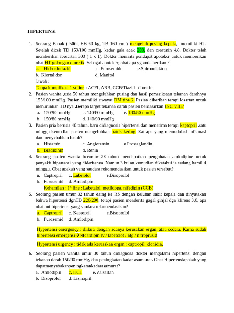 Soal UKAI - Hipertensi | PDF