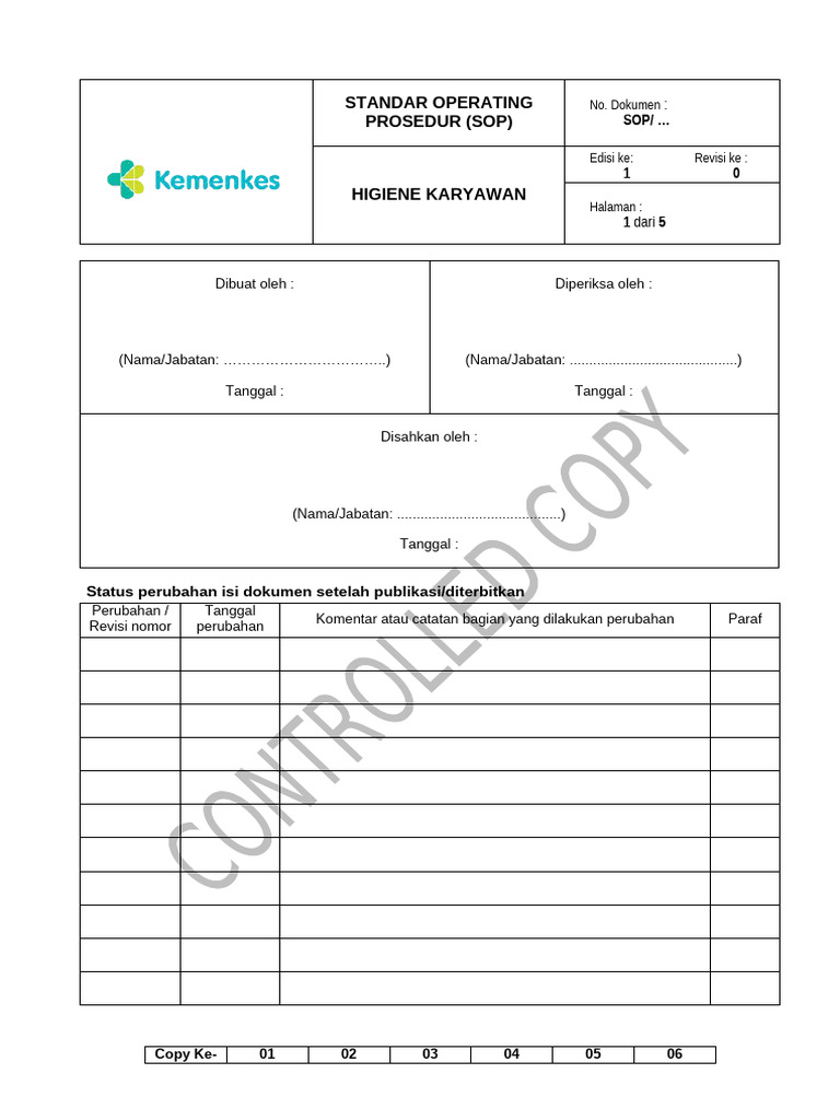 V2. SOP HIGIENE KARYAWAN | PDF