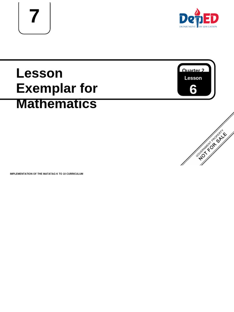 Q2 - LE - Mathematics 7 - Lesson 6 - Week 6 | PDF | Rectangle | Volume