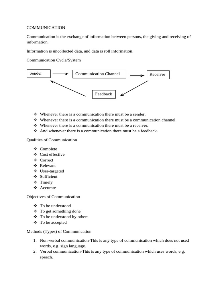 COMMUNICATION | PDF | Communication | Information