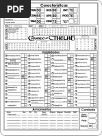 Call of Cthulhu 7E - Ficha de Personagem Editável 1920-1 | PDF