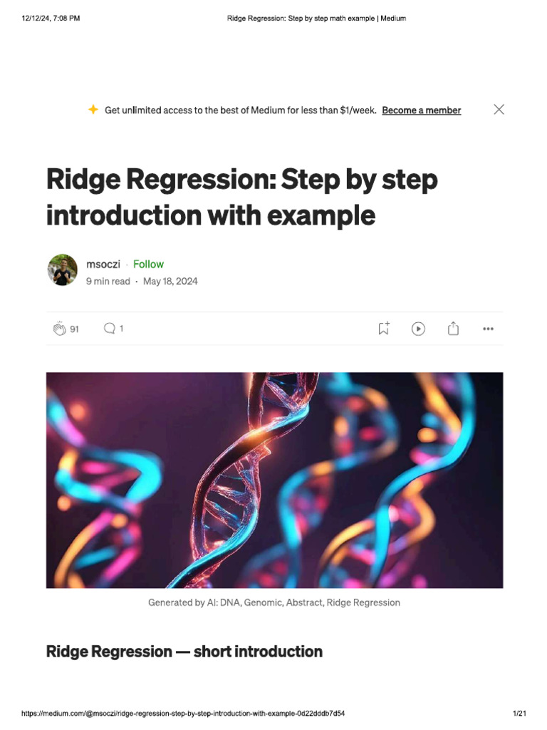 Ridge Regression | PDF