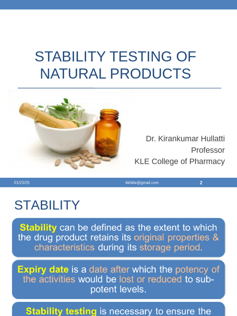 Stability Testing of Herbal Drugs | PDF | Pharmaceutical Formulation ...
