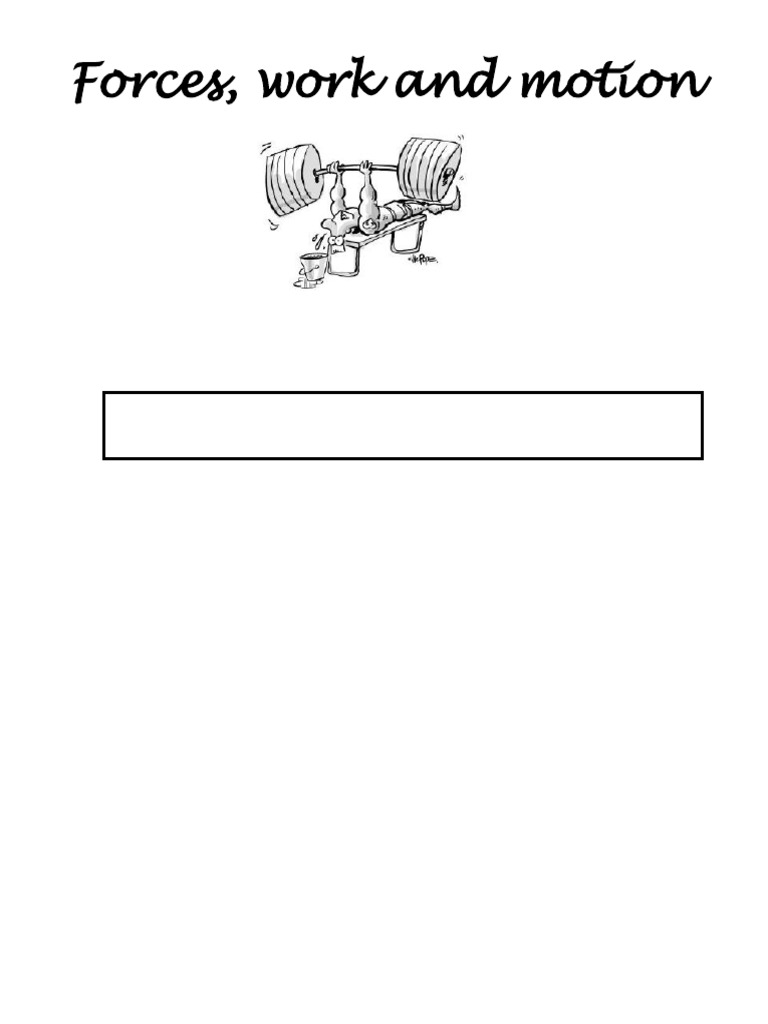 Forces, Work and Motion | PDF