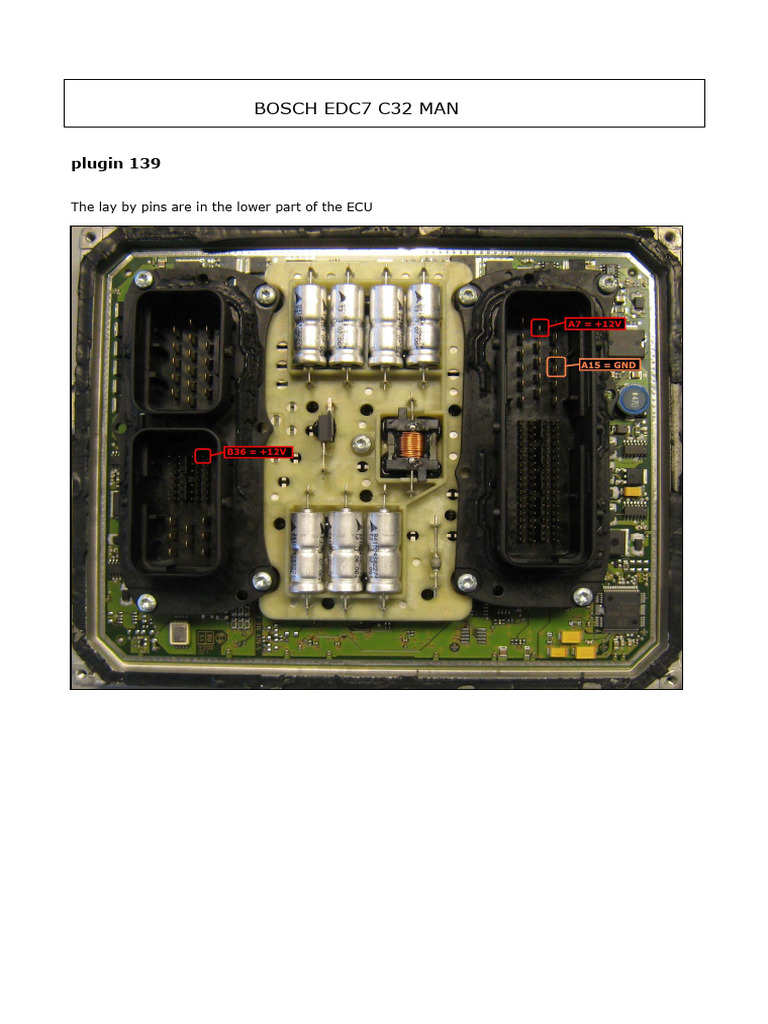 Bosch EDC7 C32 Pinout Guide | PDF
