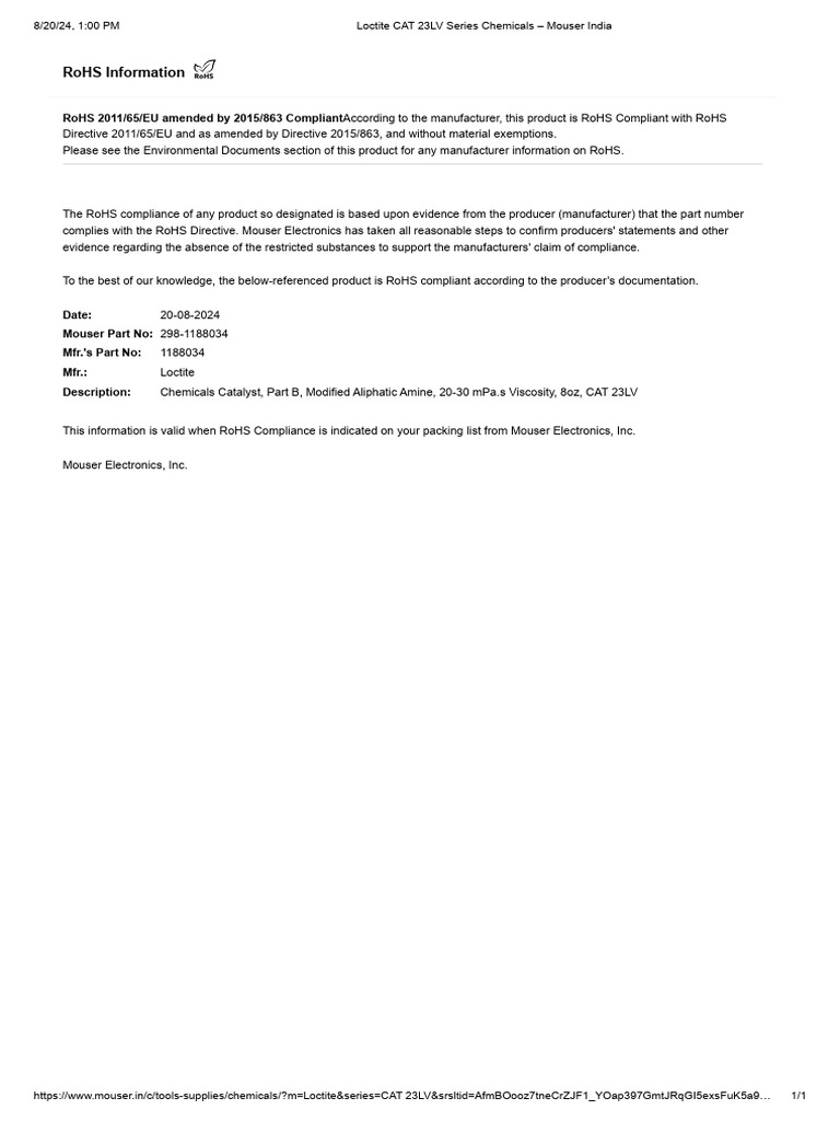 5-0099-00 Rohs | PDF