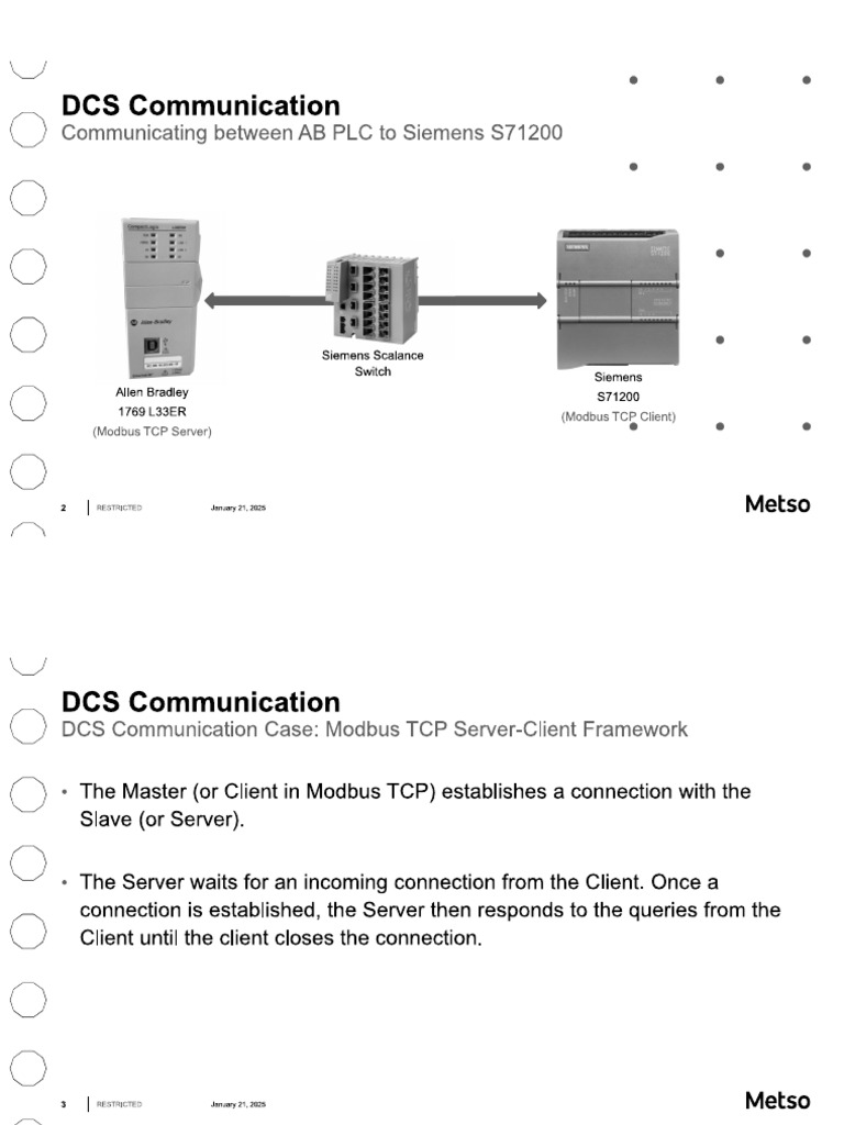DCS Communication - Modbus TCP Client-Server | PDF