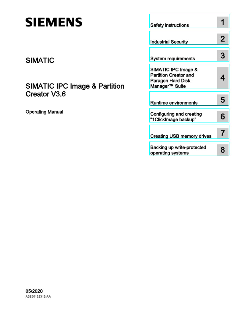 Simatic Ipc Image and Partition Creator User Manual enEN en-US | PDF ...