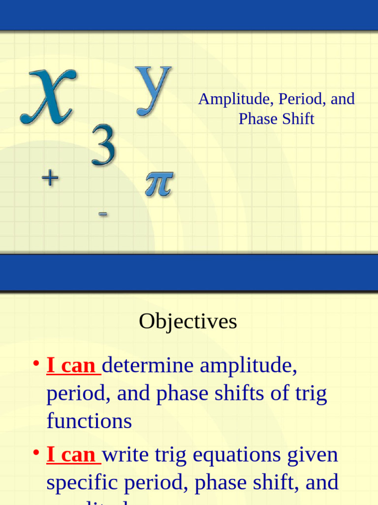 Trig Graph Amplitude and Period | PDF | Trigonometric Functions ...
