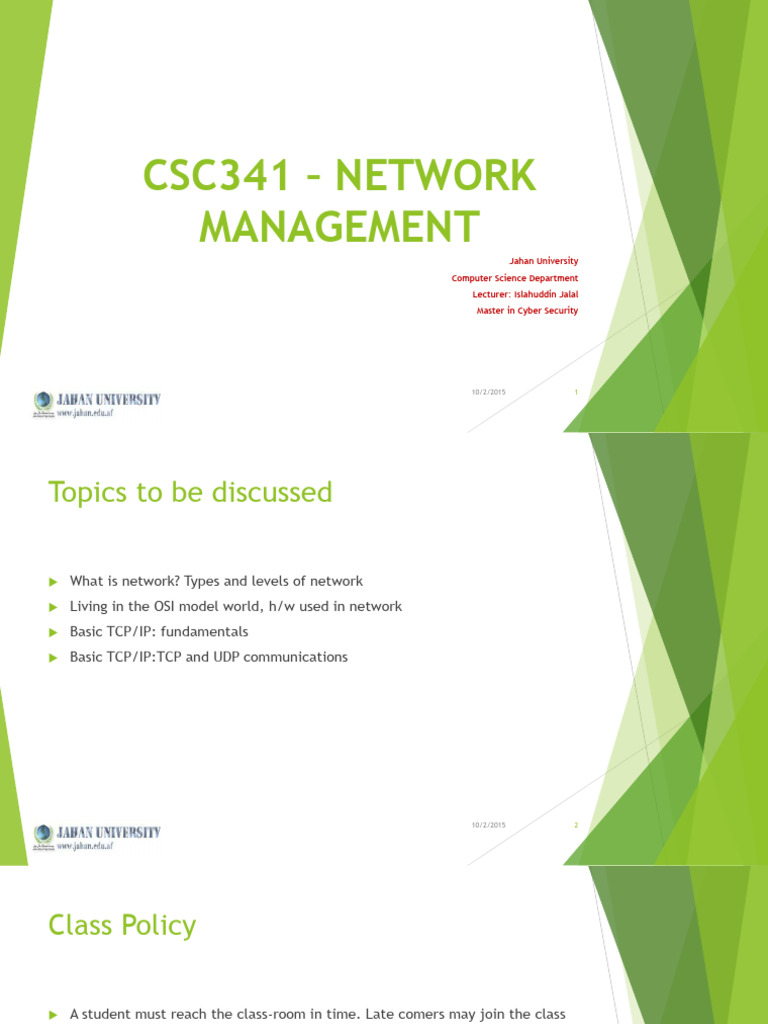 Introduction to Network Magement 2021 two | PDF | Computer Network | Network Topology