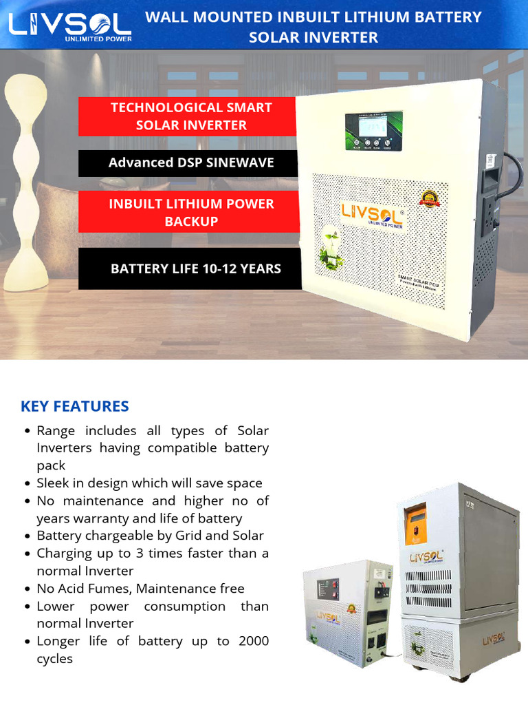 Wall Mounted Inbuilt Lithium Battery | PDF
