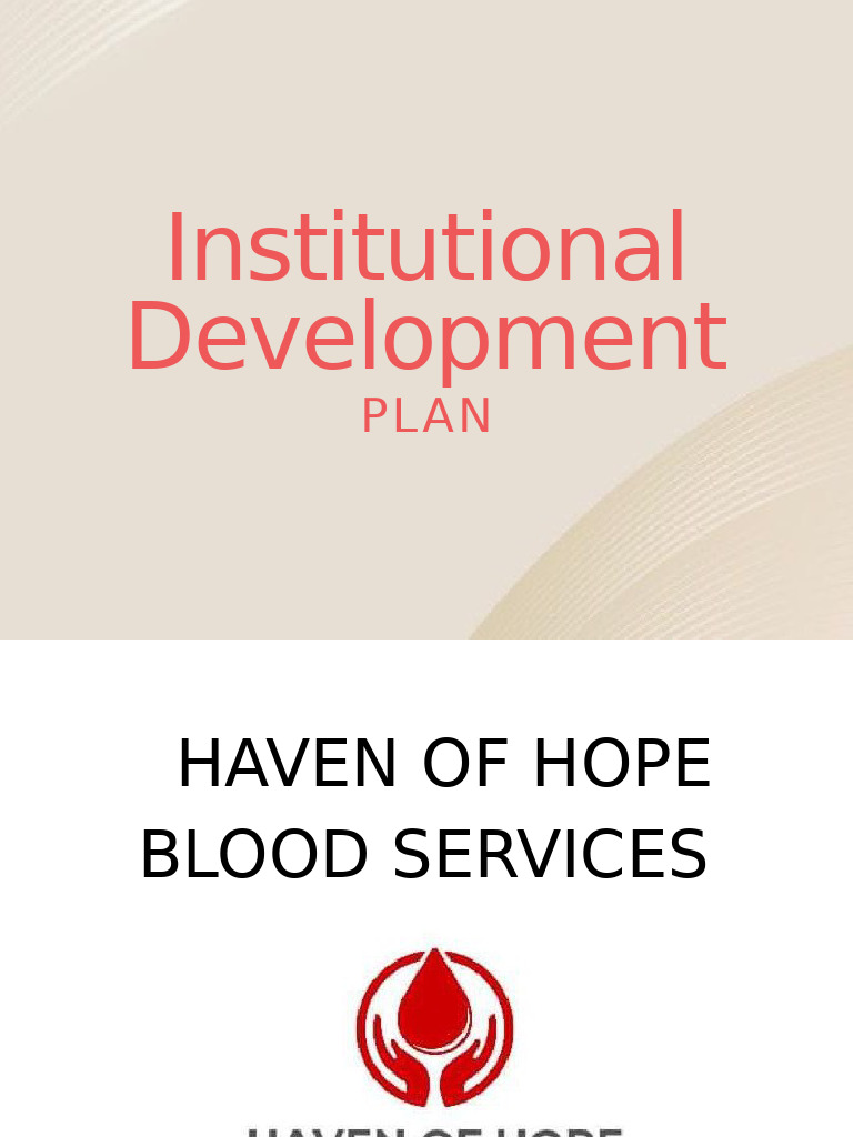 Institutional Development Plan | PDF | Blood Donation | Blood Transfusion