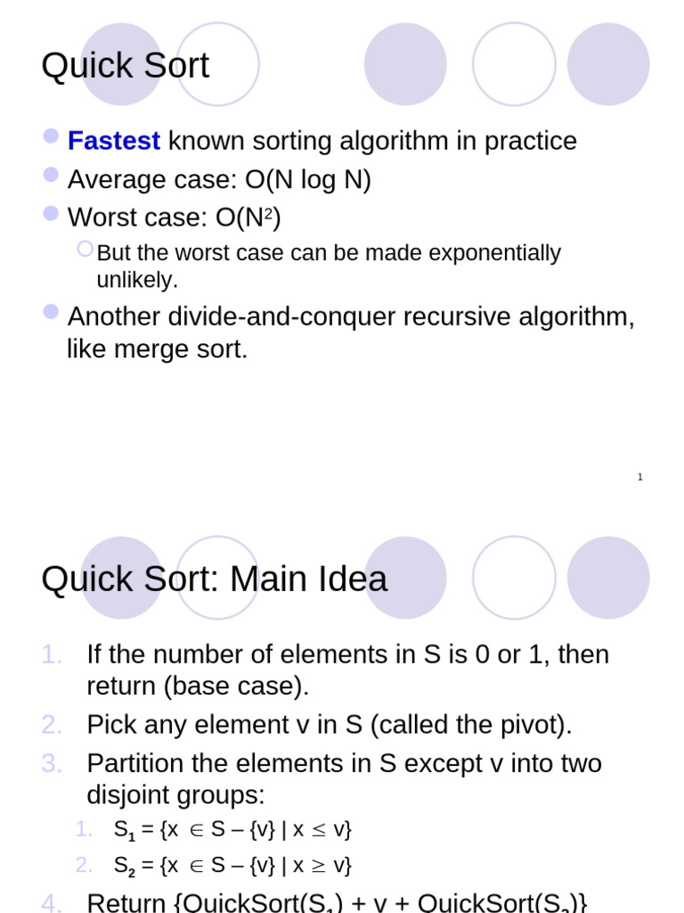 s4 Quick Sort | PDF | Computer Programming | Applied Mathematics