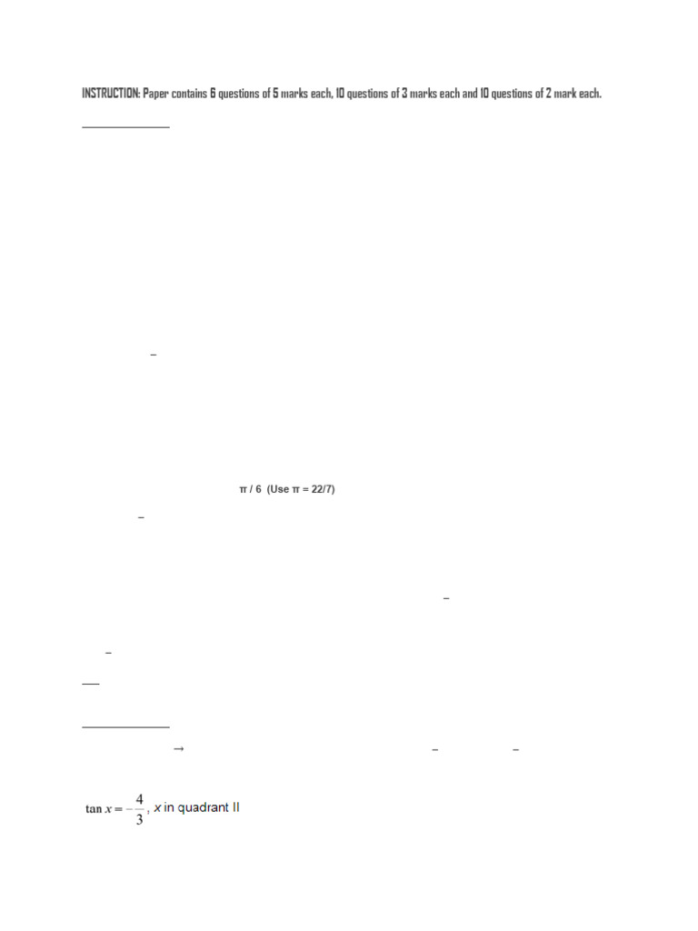 Maths paper 1 | PDF | Mathematics