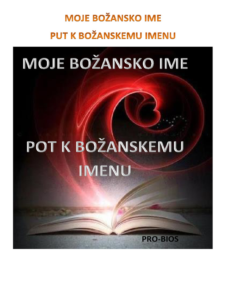 MOJE BOŽANSKO IME | PDF