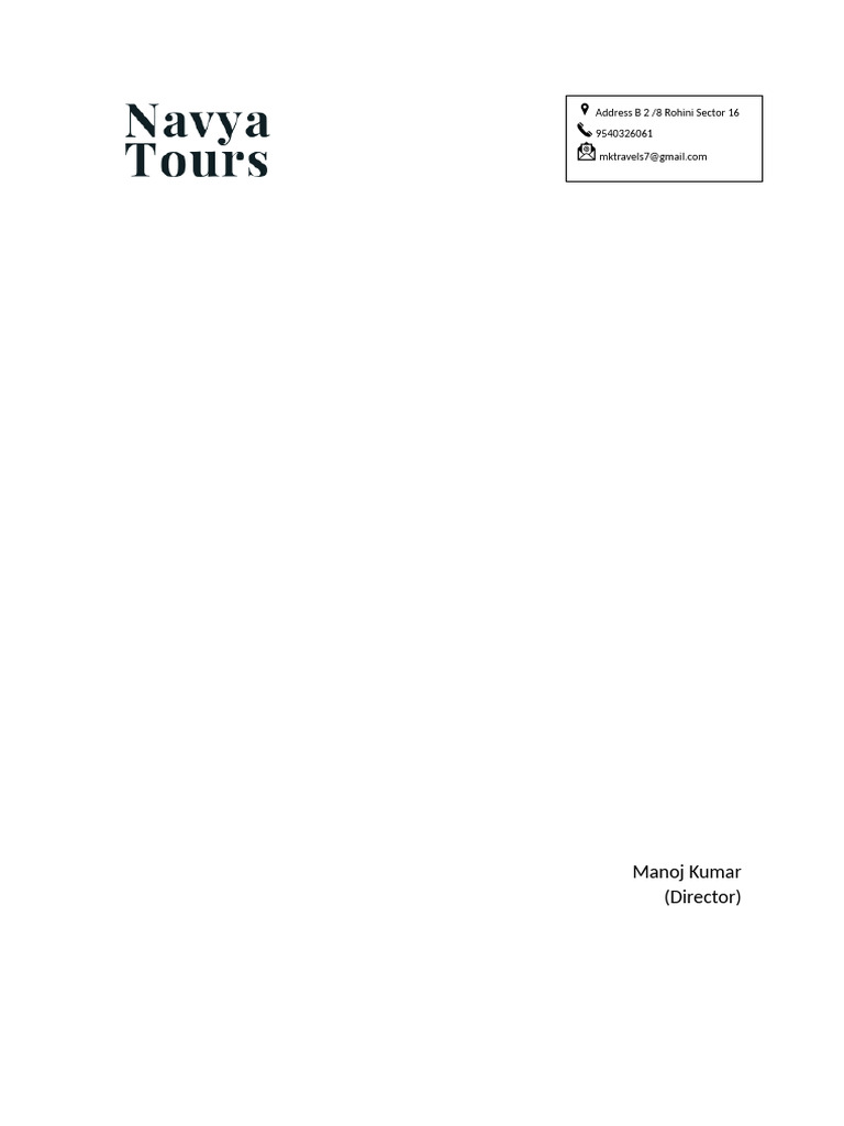Navya Tours | PDF
